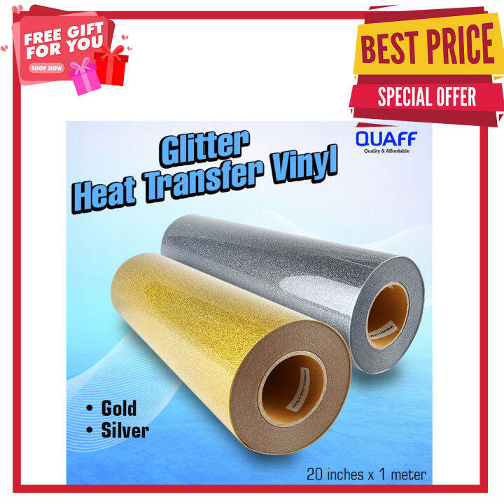 Quaff Cdg Glitter Heat Transfer Vinyl For T-Shirt Design 20 Inches X 1 ...