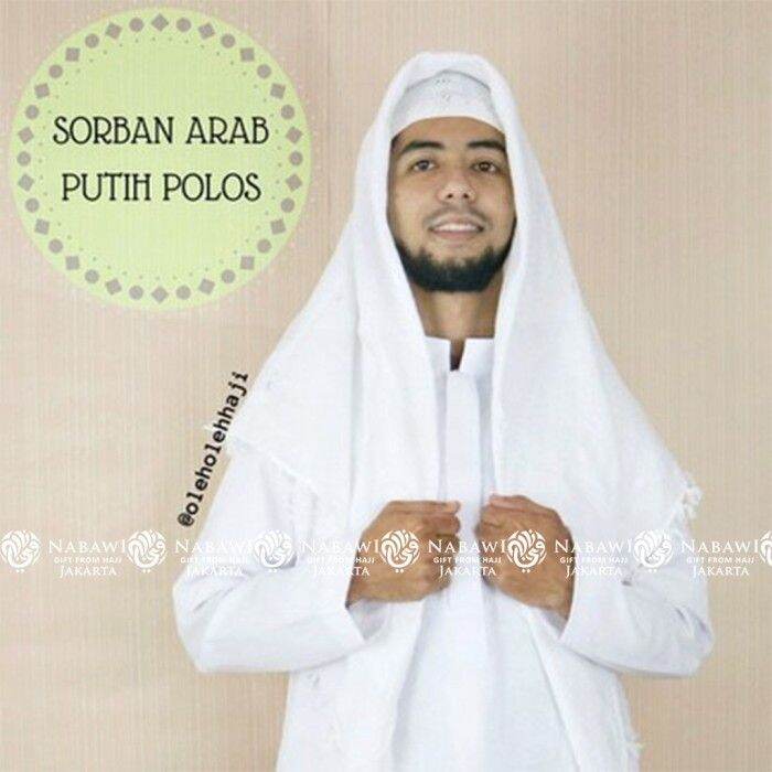 Sorban Arab Putih Polos Oleh Oleh Haji dan Umroh Nabawi Jakarta ...