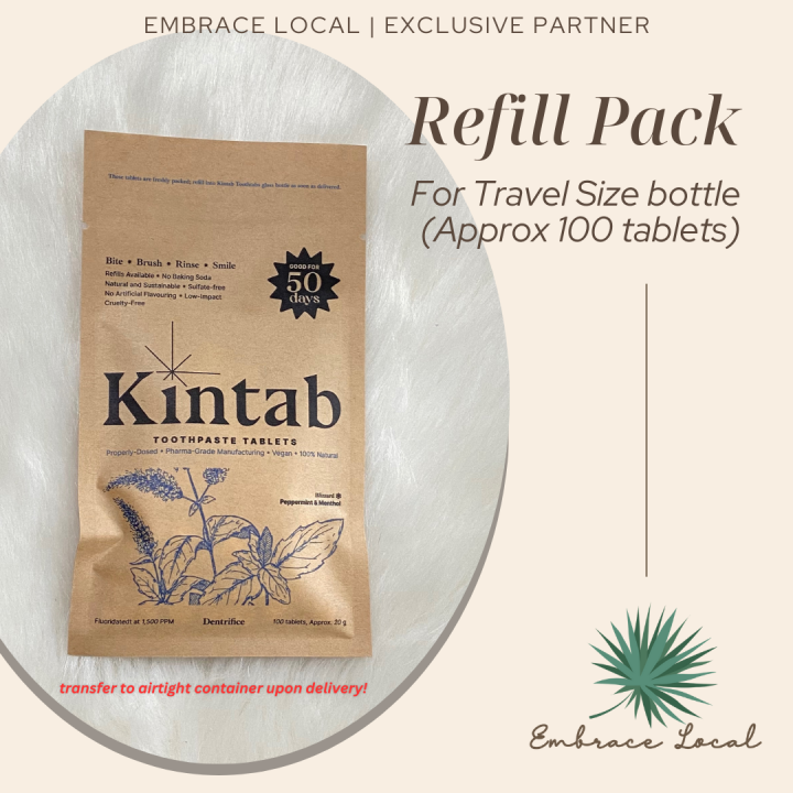 KINTAB TOOTHTABS Refill Pack FDA APPROVED! New & Improved Formula [100 ...