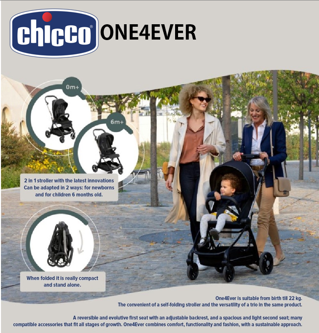 Chicco One4Ever Baby Stroller with 2 seats (Free Chicco Snuggle Pod ...