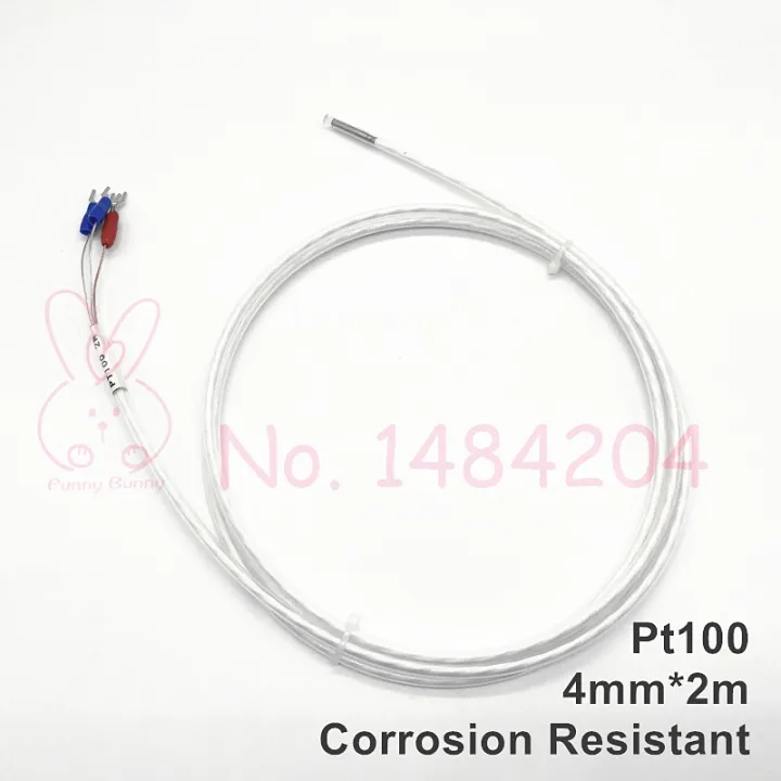 Corrosion Resistant Waterproof PT100 Temperature Sensor 4mm x 2m RTD ...