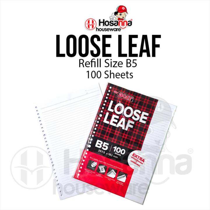 Loose Leaf Garis B5-100 Lembar / Binder Garis Big Boss isi 100 | Lazada Indonesia