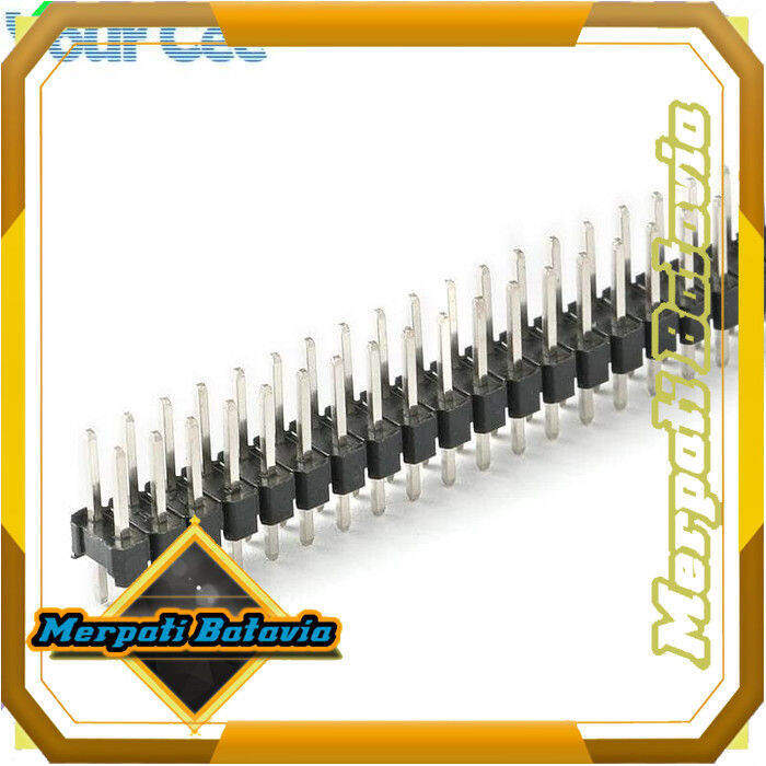 Double Row Male Header 2x40 pin Black Male 2.54mm Tulang ikan Jumper | Lazada Indonesia