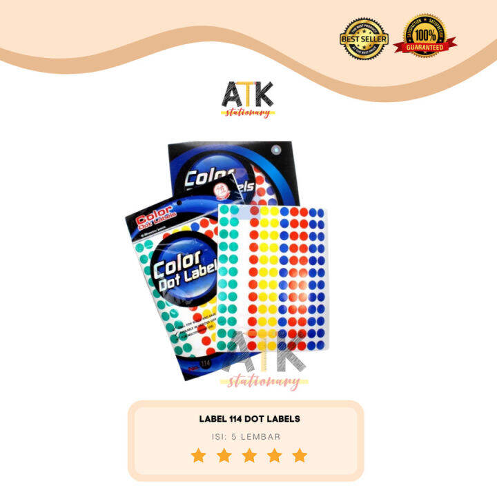 Label Color Dot 114 Tom & Jerry Warna Warni Sticker Label Bulat atk ...