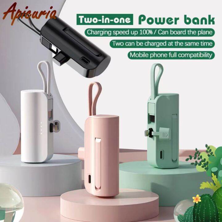 Apicuria buy 1 take 1 2in1 mini Powerbank 5000mAh Portable Wireless ...