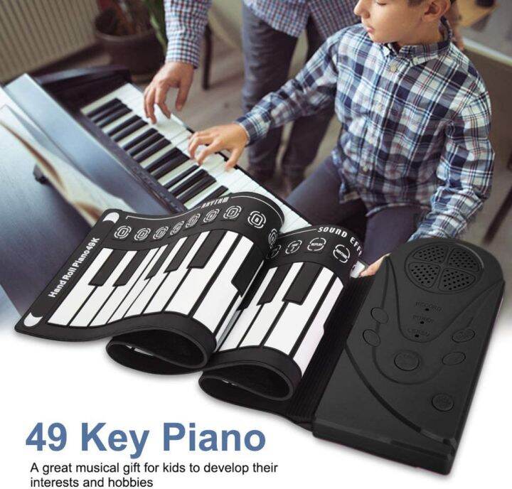 Portable 49 Keys Flexible Roll Up Piano Electronic Soft Silicone Keyboard Piano | Lazada