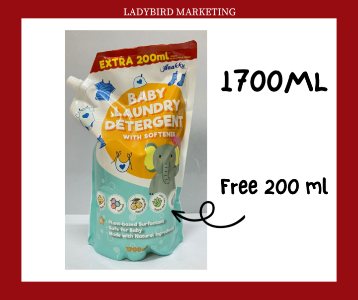ANAKKU Baby Laundry Detergent with Softener 1700ml Refill Pack | Lazada
