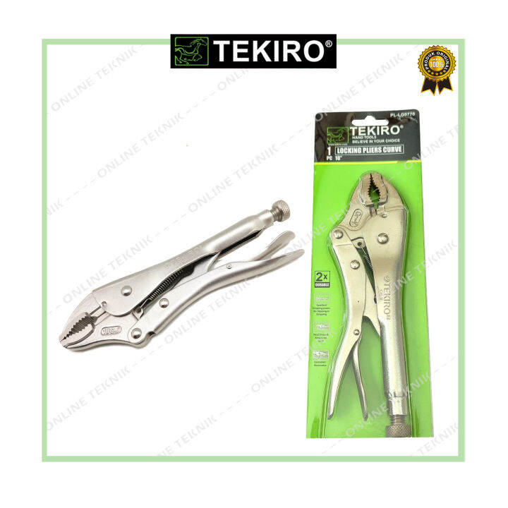 TEKIRO Tang Buaya Bengkok 10 Inch Locking Pliers Curve | Lazada Indonesia