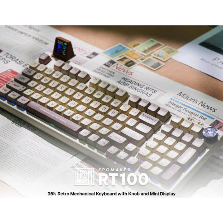 EPOMAKER RT100 / 95% Retro Mechanical Keyboard with Knob and Mini ...