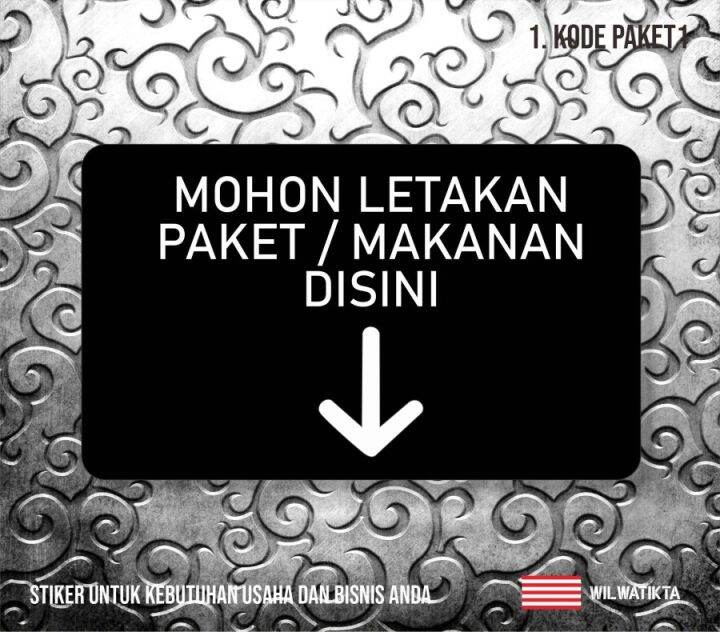 Sign Paket Taruh Disini Sign Kurir Antar Barang Sign Board Akrilik ...