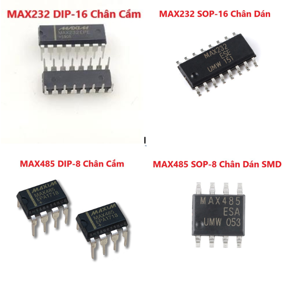 IC MAX232 DIP-16 Chân Cắm MAX232 SOP-16, Chân Dán MAX485 DIP-8 Chân Cắm IC MAX485 SOP-8 Chân Dán ...