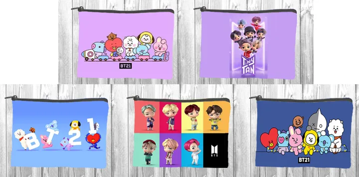 BTS-Design Canvas Wallet Coin Purse & Zipper Pouch | Lazada PH