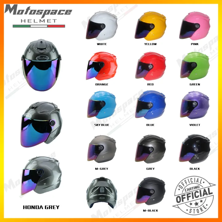 Motospace CARTING A4004 Helmet Half Face Motorcycle Helmets Single ...