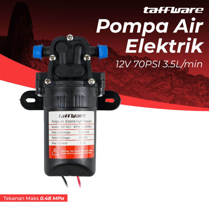 Pompa Air Elektrik 12V 70PSI 0.48 MPa dengan Aliran Air 3.5 Liter per ...