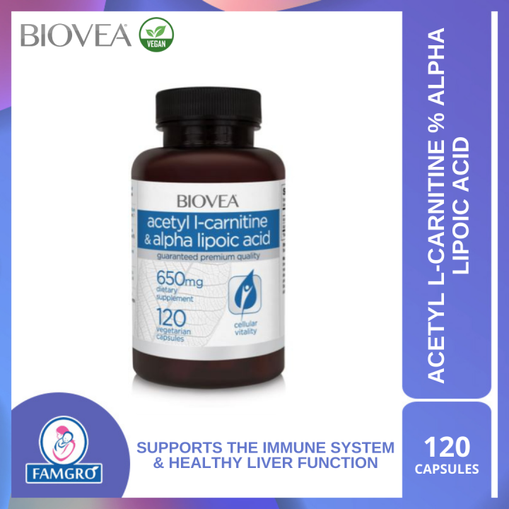 Biovea Acetyl L-Carnitine & Alpha Lipoic Acid (650mg) - 120 Capsules | Lazada PH