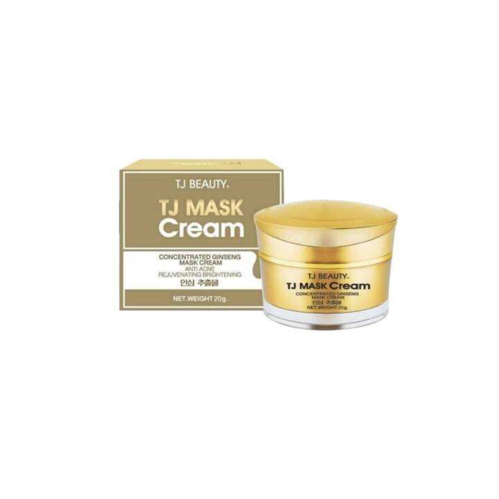 TJ Mask Cream ทีเจ มาร์ค ครีม ครีมโสมมาร์คหน้าเข้มข้น กระปุกใหญ่ 20g ...