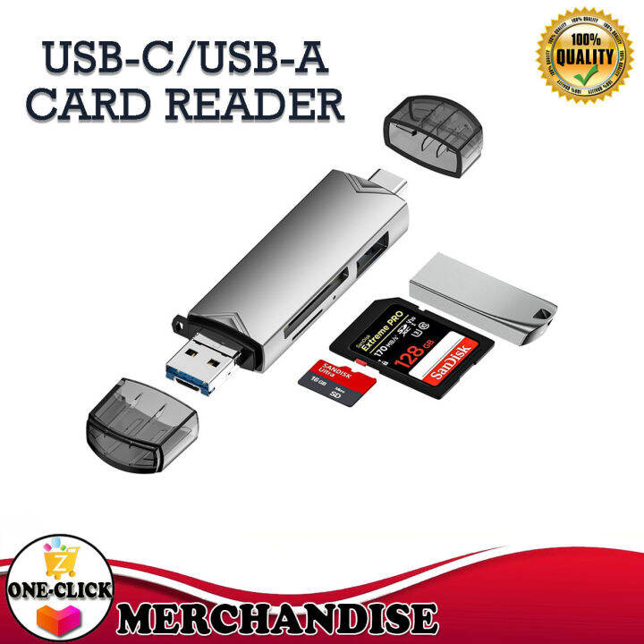 Multifunction Adapter USB-C/USB-A Card Reader (D-398) | Lazada PH