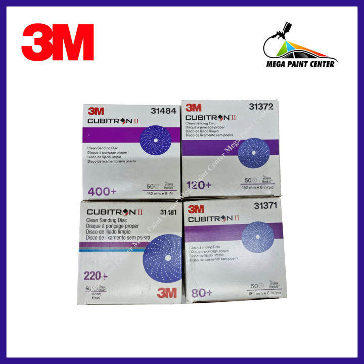 3M Cubriton II Cleaning Sanding Disc, 50 pcs. 6 in/po (Grit 80+, 120 ...