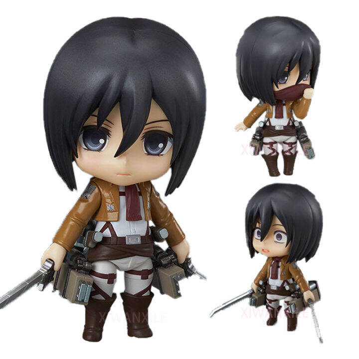 10cm Attack on Titan Anime Figure Mikasa Ackerman Action Figure Ryou ...