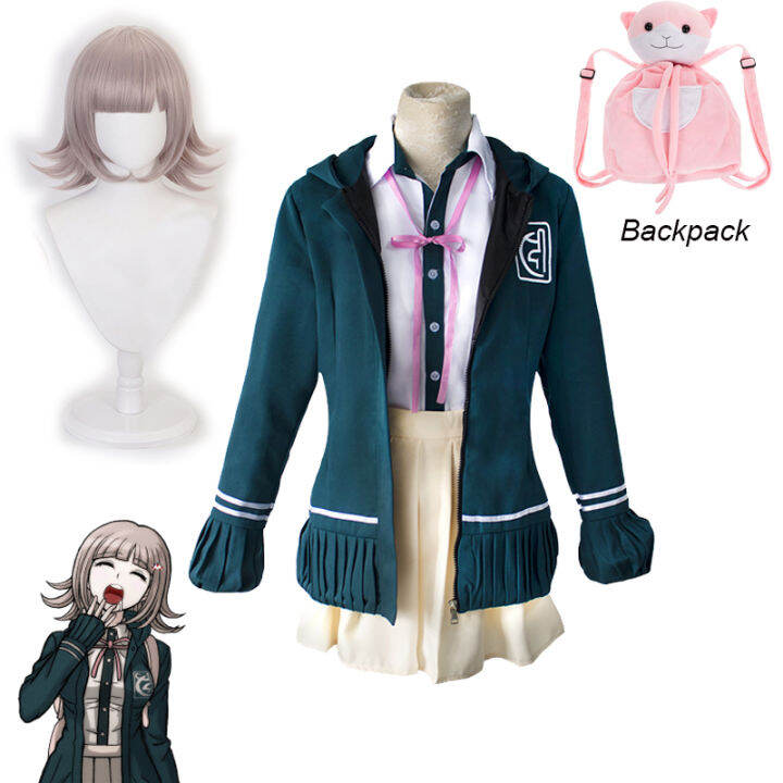 Nanami ChiaKi Cosplay Costume Danganronpa 2 Chiaki Nanami Wig and Cat ...