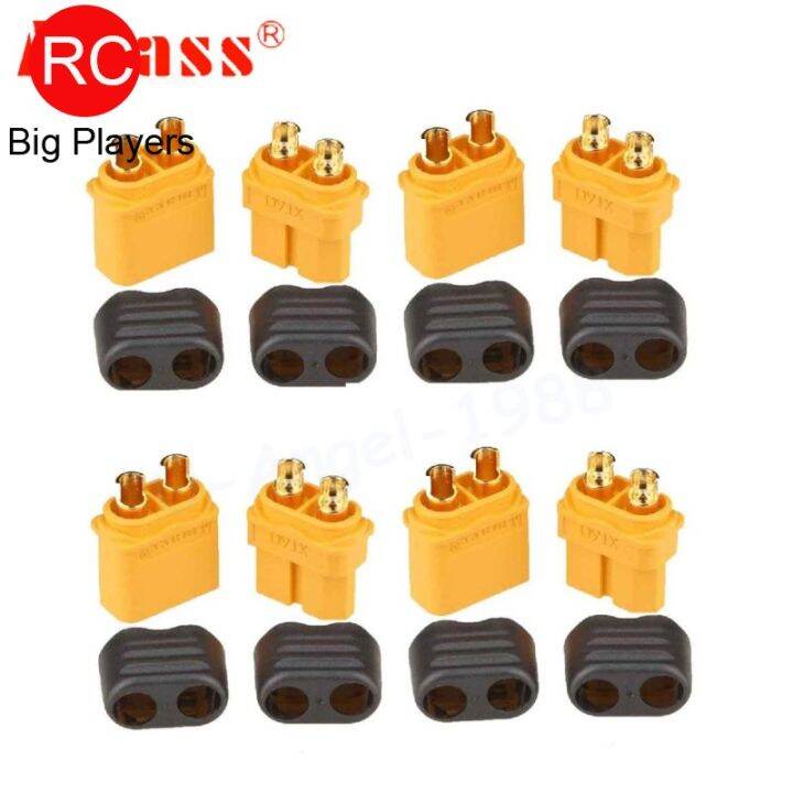 เครื่องเล่นขนาดใหญ่,XT60 10ชิ้น + หัวเชื่อมปลั๊ก XT60H พร้อมปลอกหุ้ม5ตัวผู้5ตัวเมีย (5คู่ ...