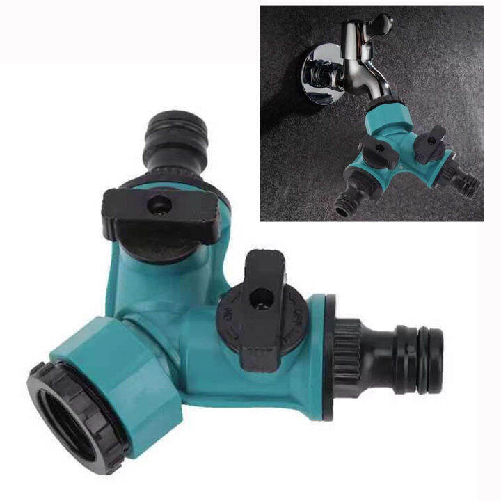 2-WAY FAUCETCONNECTOR002- Garden hose splitter Hose Connector Garden ...