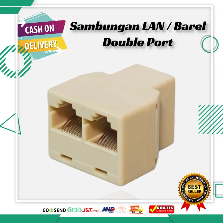 3 Pcs BARREL SAMBUNGAN KABEL INTERNET LAN ETHERNET RJ45 CAT5E CAT6 ( 2 ...
