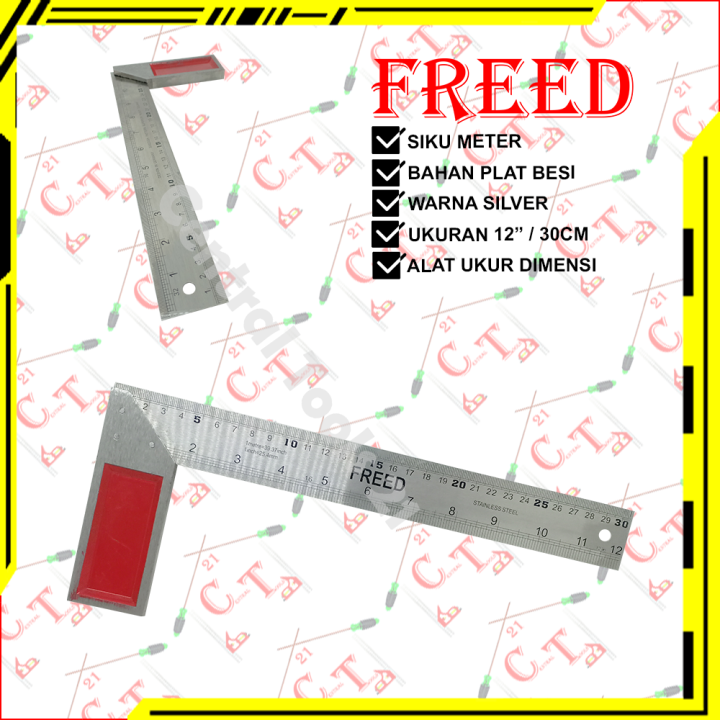Central Tools 21 - Siku Meter 12 Inch Freed Penggaris Siku Tukang Alat ...