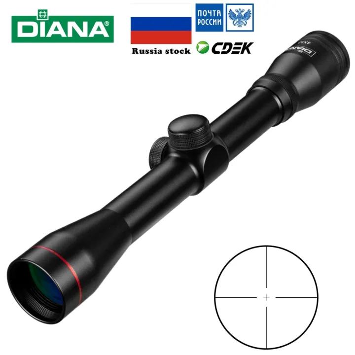 DIANA 4x32 Tactical Riflescope One Tube Glass Double Crosshair Reticle ...