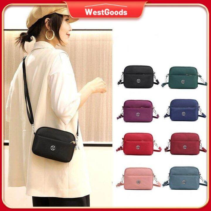 Korean Square Bag Multi-Pocket Fashion Sling Bag Camera Bag | Lazada PH