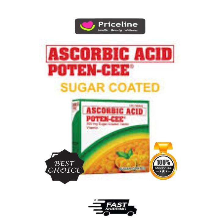 POTEN-CEE Ascorbic Acid Sugar Coated Tab 500mg 100tablets | Lazada PH
