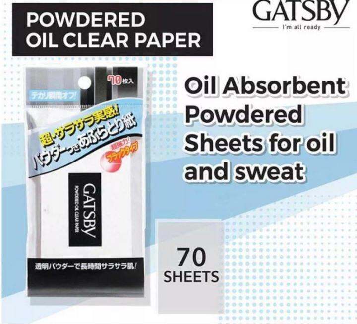 Gatsby Powdered Oil Clear Paper Matte Finish Super Absorbent 70 Sheets ...