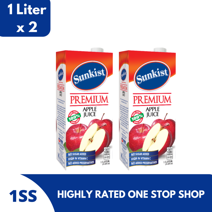 Sunkist Premium Apple Juice, 1Liter set of 2 | Lazada PH