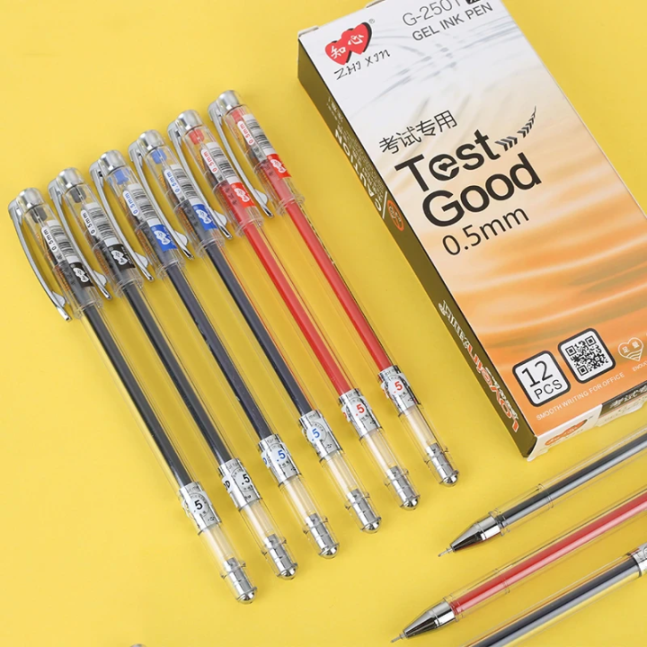 COD 12Pcs(1BOX) Gel Pen 0.5mm Black Sign Pen Student Writing Ballpen ...
