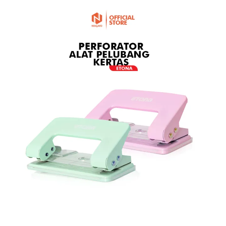Perforator Alat Pembolong Kertas 2 Lubang Etona No 30 Macam Warna ...