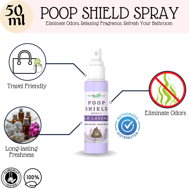 Premium Calm Lavender Poop Shield Spray Odor Buster Air Freshener ...