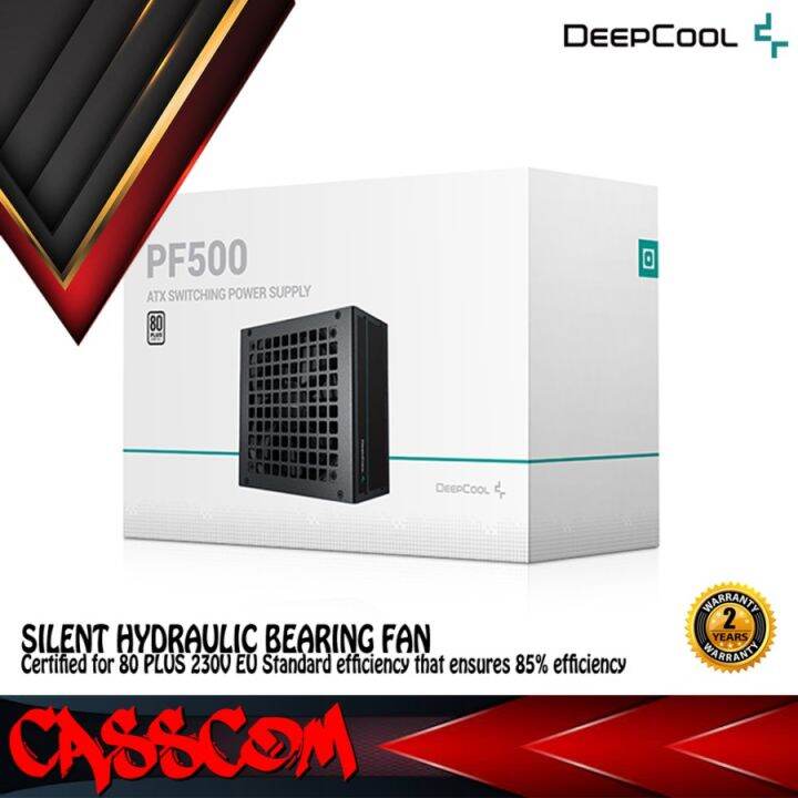 PSU DeepCool PF500 500Watt 80+ White All Flat Cable Power Supply ...