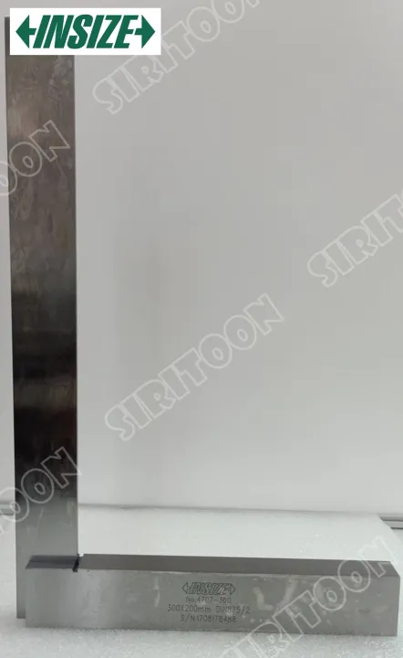 INSIZE ฉากเหล็กฐานกว้าง ขนาด (300x200mm.) รุ่น 4707-300 (Machinist Square with Wide Base ...