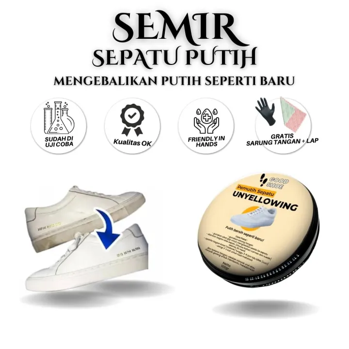 Semir Sepatu Warna Putih Permanen - Semir Sepatu Kulit Warna Putih - Perawatan Sepatu Kulit ...