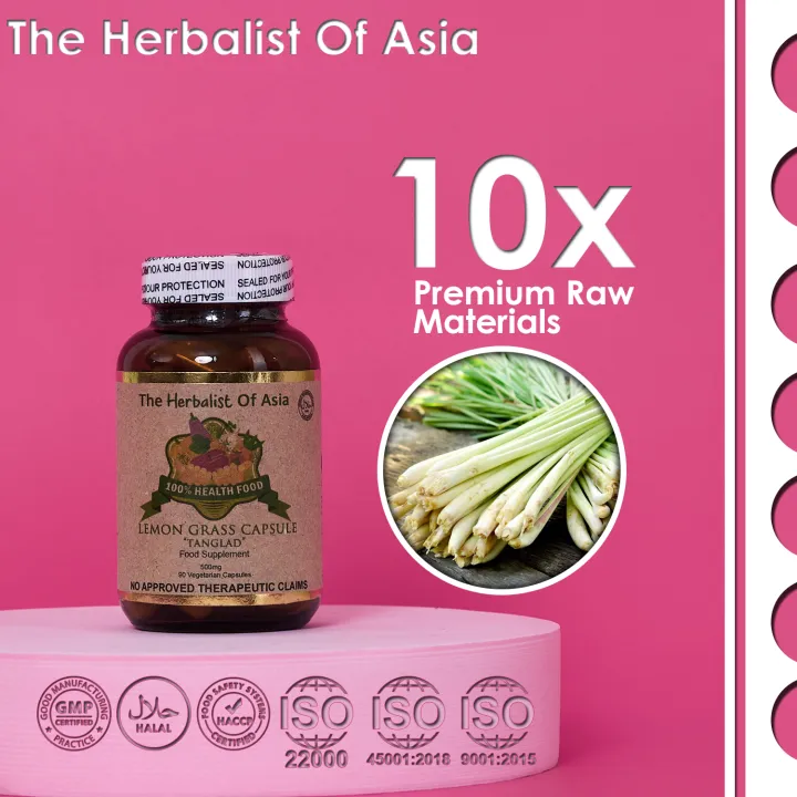 The Herbalist Of Asia Tanglad / Lemon Grass Capsule 500mg 90 Capsules ...
