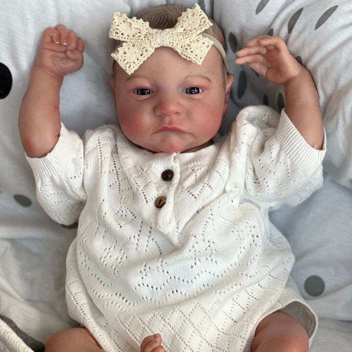 49CM Cheap Newborn Baby Doll Reborn Live Awake Soft Silicone Flexible ...