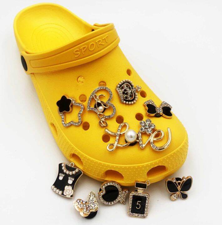 Glowing diamond Metal Jibbitz Charm Pins For Clog Slippers Charms ...