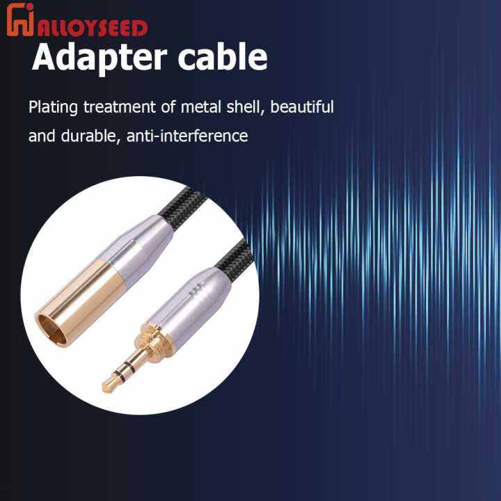 0.3m Adapter Cable 24AWG Jack 3.5mm To 3-Pin Mini XLR Cable for Camera ...