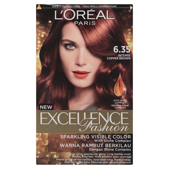 Loreal Paris Excellence Hair Color / Pewarna Rambut/ Hair Dye 6.35 Red ...