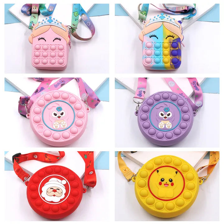 Pop It Bag Shoulder Bags Messenger Bag StellaLou Rabbit Pikachu Santa ...
