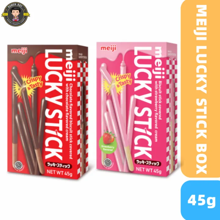 Meiji Lucky Stick Box 45g [Chocolate/Strawberry] | Lazada