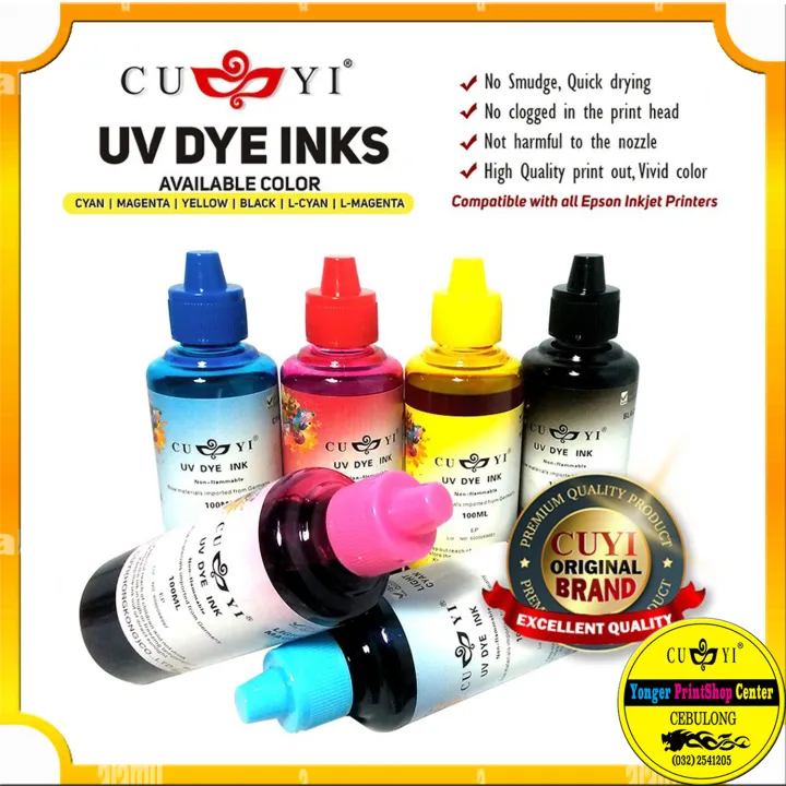 1 BOX (100 BTLS) CUYI EPSON UV DYE INK 100ML - CEBULONG CUYI | Lazada PH