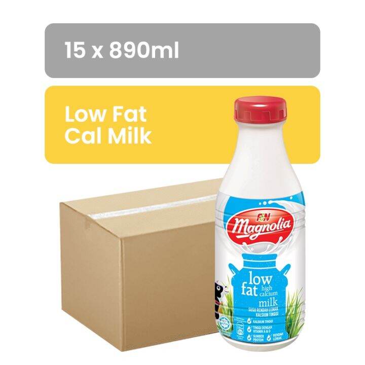 Magnolia Sterilised Low Fat Cal Milk 890ML x 15 (Expiry Date : 8th May ...