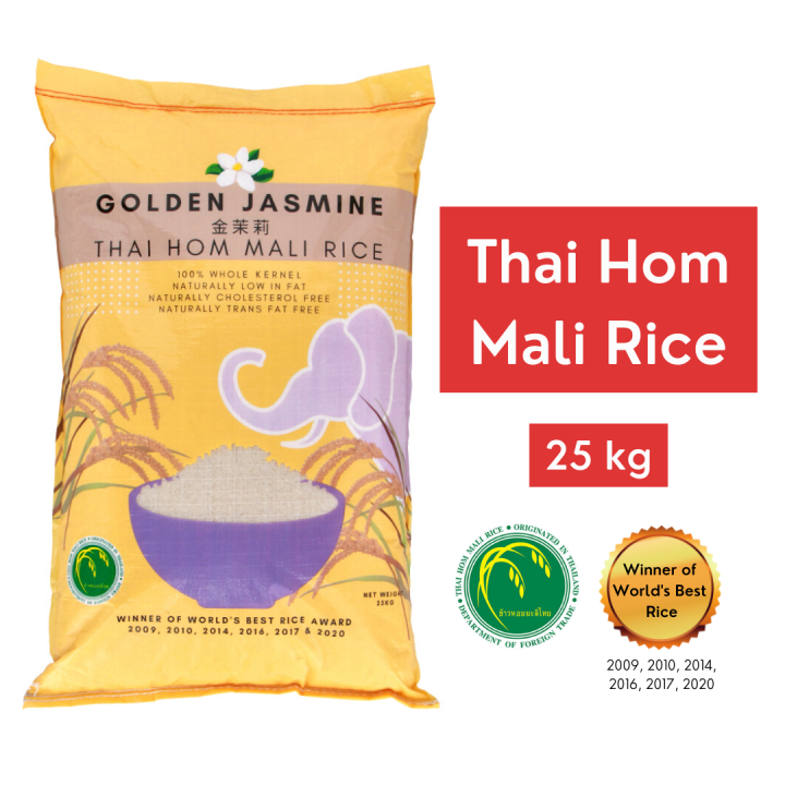 Golden Jasmine Thai Hom Mali Rice 25kg | Lazada Singapore