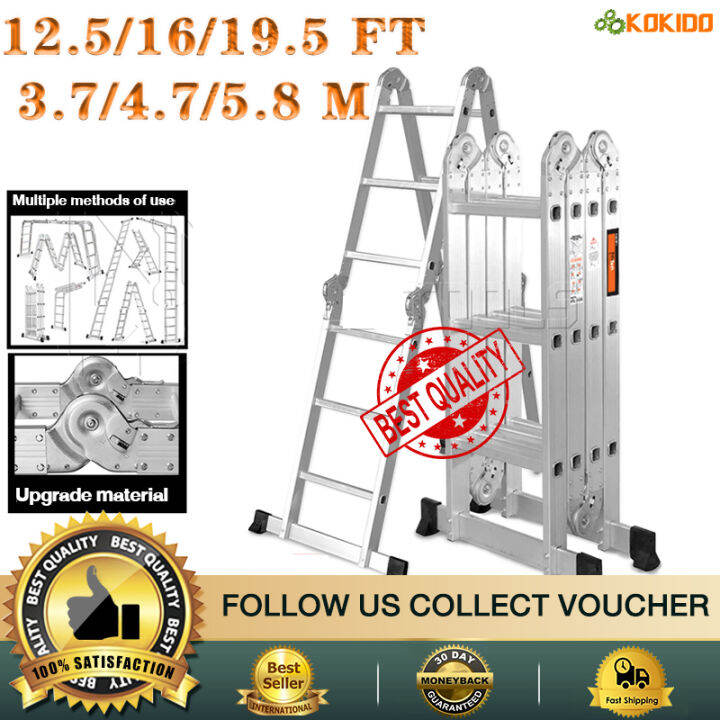 【3 Year Warranty 7075-T651 aerospace aluminum alloy Ladder】12FT 16FT ...